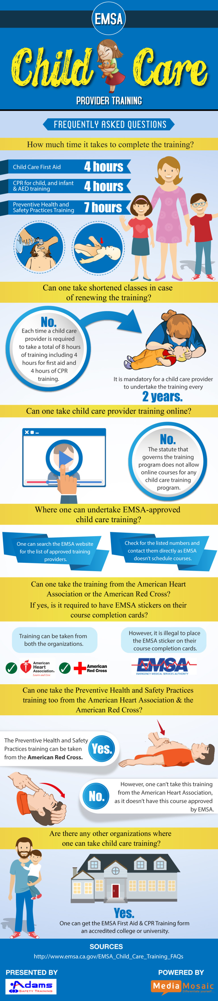 EMSA Child Care Provider Training (Infographic) | Adams Safety Training